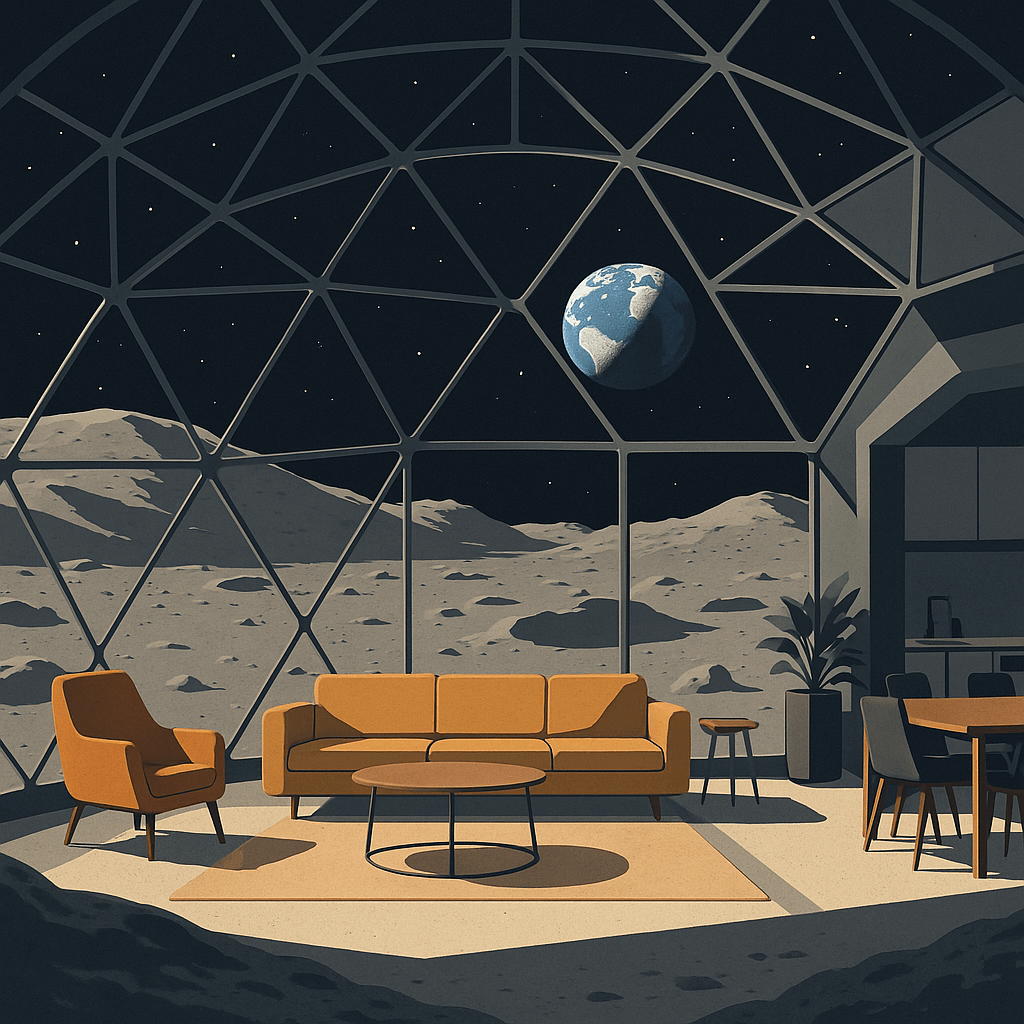 AI Virtual Staging in Space Colonization: Designing the First Lunar Homes